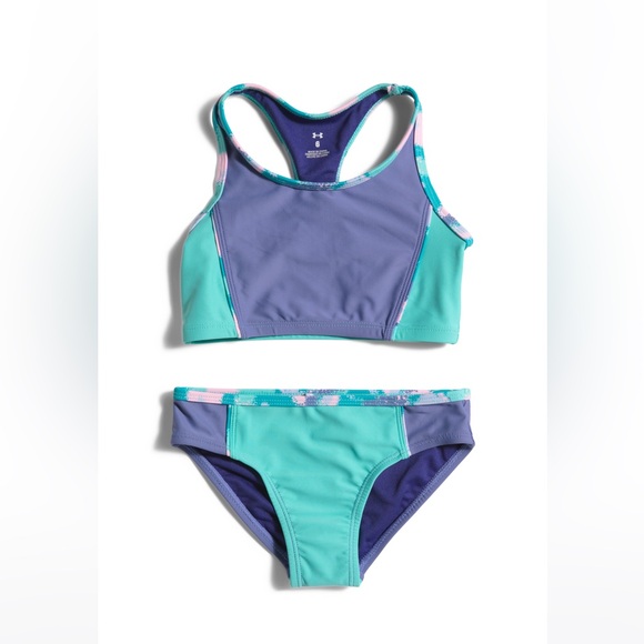 Under Armour | Swim | Nwt 2pc Under Armour Periwinkle Green Pink ...